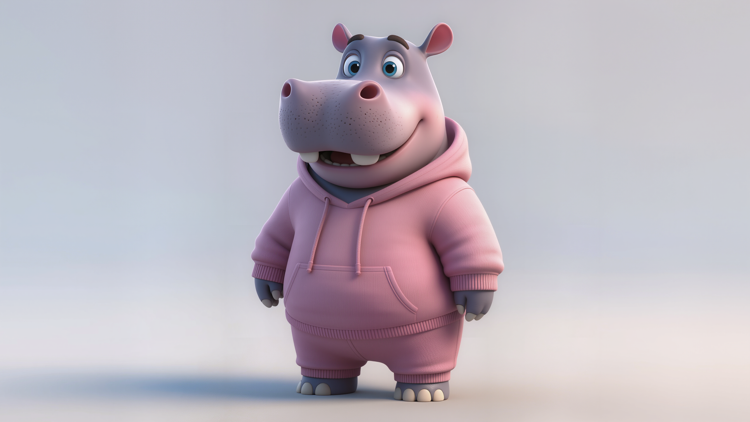 Benny The Hippo Dancing In Neon Lit Rainy City Street Handheld Camera ...