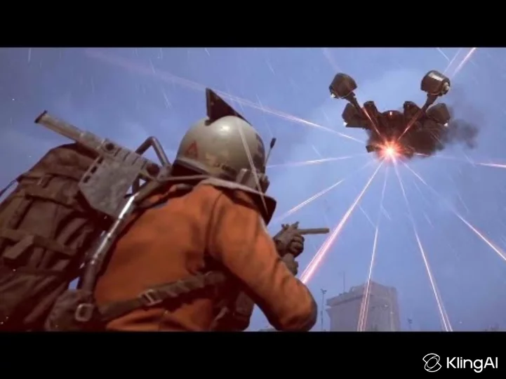 Arc Raiders Meme Soldier Battle With Laser Gun And Drone | AI Video