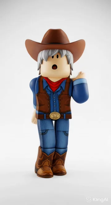 Roblox Game Dance Cowboy Character In Cowboy Hat And Boots | AI Video