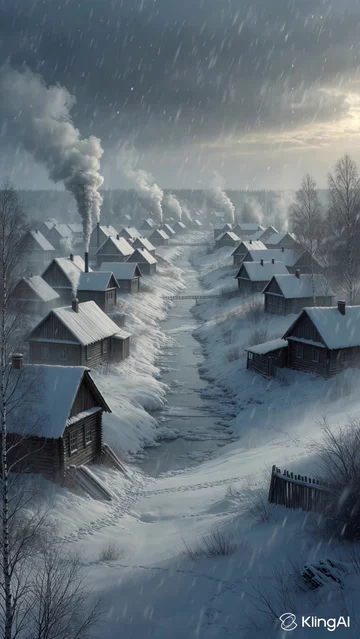 The Story Of Rasputin Bearded Man Walking Snowy Road | AI Video