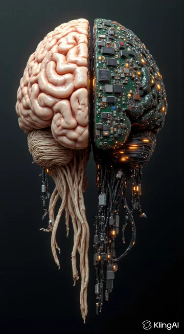 Surreal Sci-fi Brain Fusion Cinematic Shot Organic Neural Ai ...