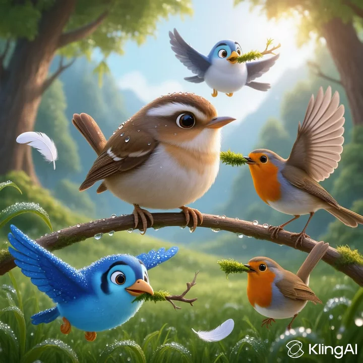 A Bird Story Colorful Birds In A Forest Setting | AI Video
