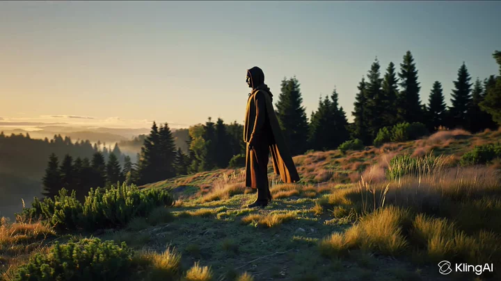 Man At Sunset Captivating Evening Scene | AI Video