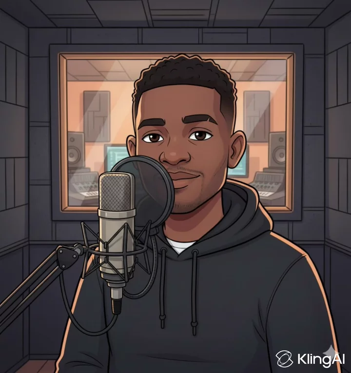 Man Singing In A Recording Studio With Microphone | AI Video