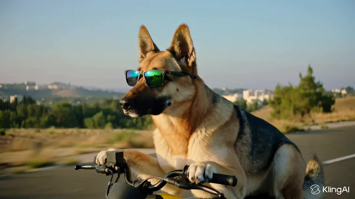 Dog Riding Motorbike Adventure And Fun | AI Video