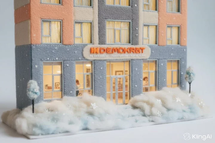 Cozy Winter Atmosphere Handmade Wool World Stop Motion Animation | AI Video