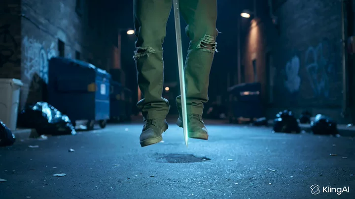 Hobo Picks Up Levitating Laser Sword With Levitation | AI Video