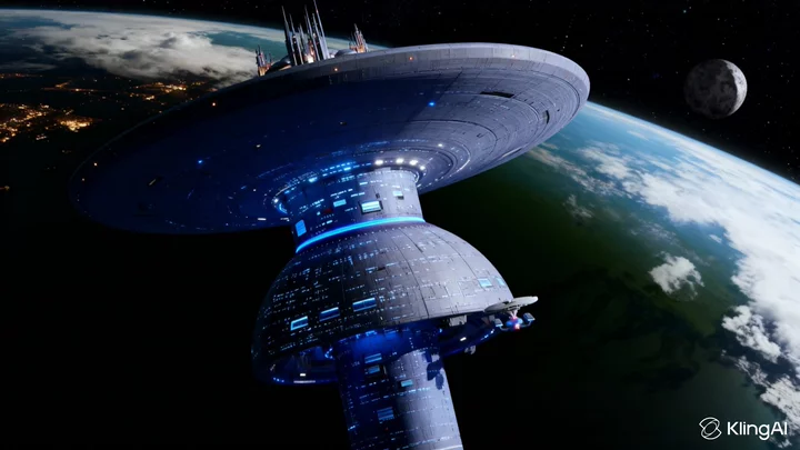 Star Trek Space Dock 7 Futuristic Space Station Orbiting Earth | AI Video