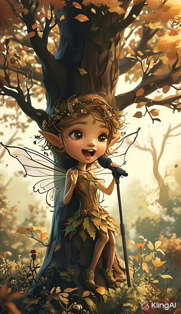 Fairy Shopoholic Enchanting Woodland Scene With Singing Fairy | AI Video