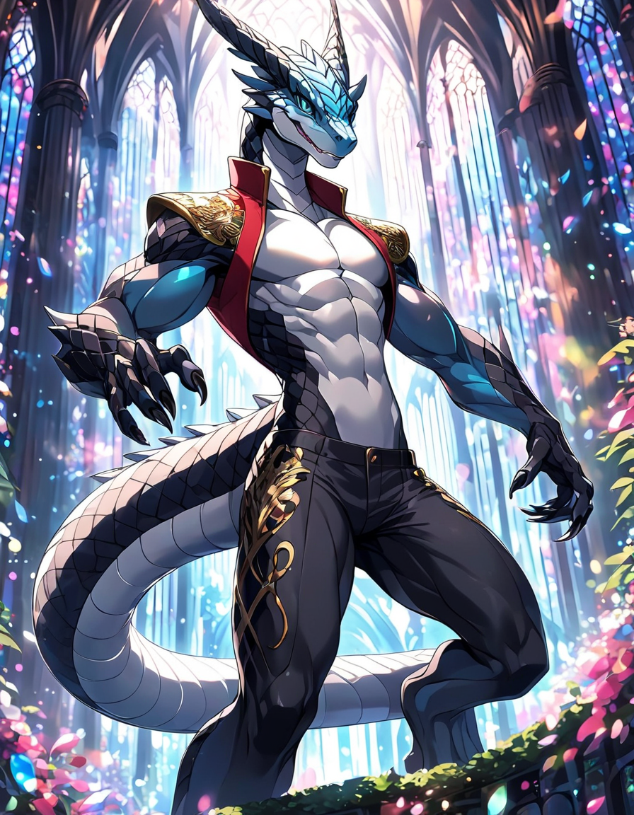 Ethereal Snake Dragon Majestic Fantasy Creature | AI Image