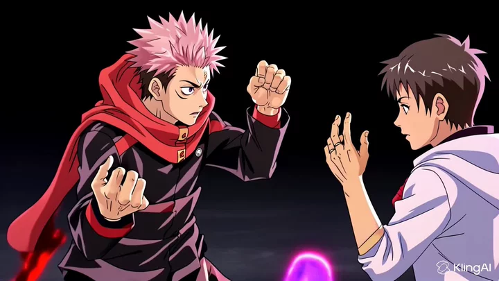 Yuji Itadori Jujutsu Kaisen Anime Character Action Scene | AI Video