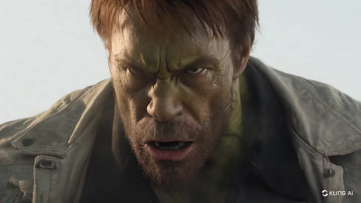 Mad Hulk Intense Face Close Up Ai Generated Video | AI Video