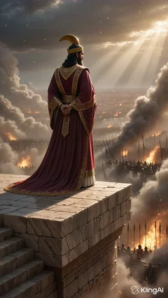 Xerxes Observing Battlefield Elevated Platform Cold Expression ...