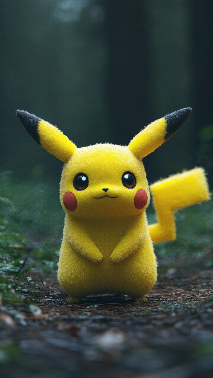Photo Realistic Pikachu Pokemon In Natural Environment | AI Image