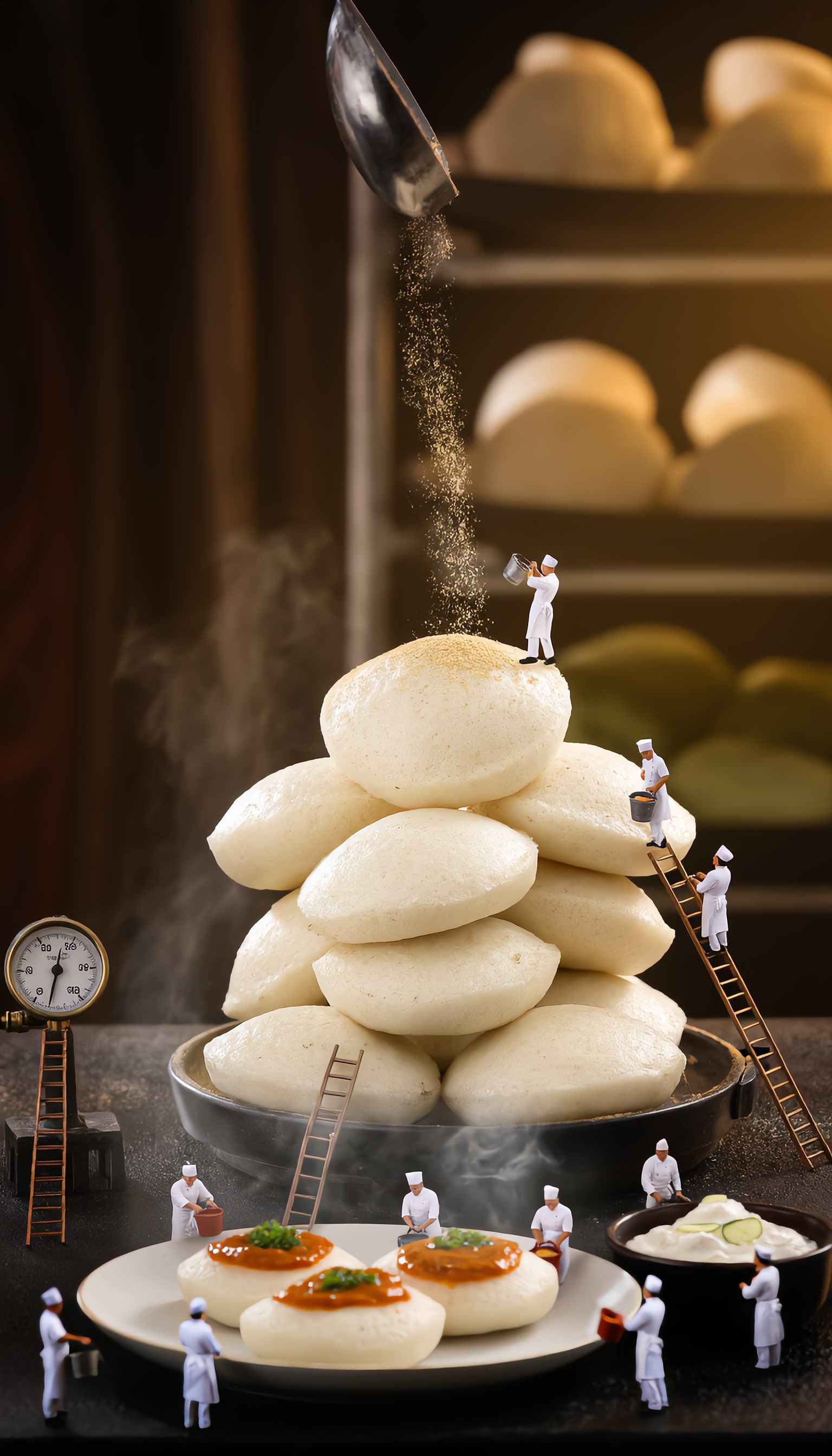 Delicious Idlis Traditional South Indian Breakfast Dish | AI Image