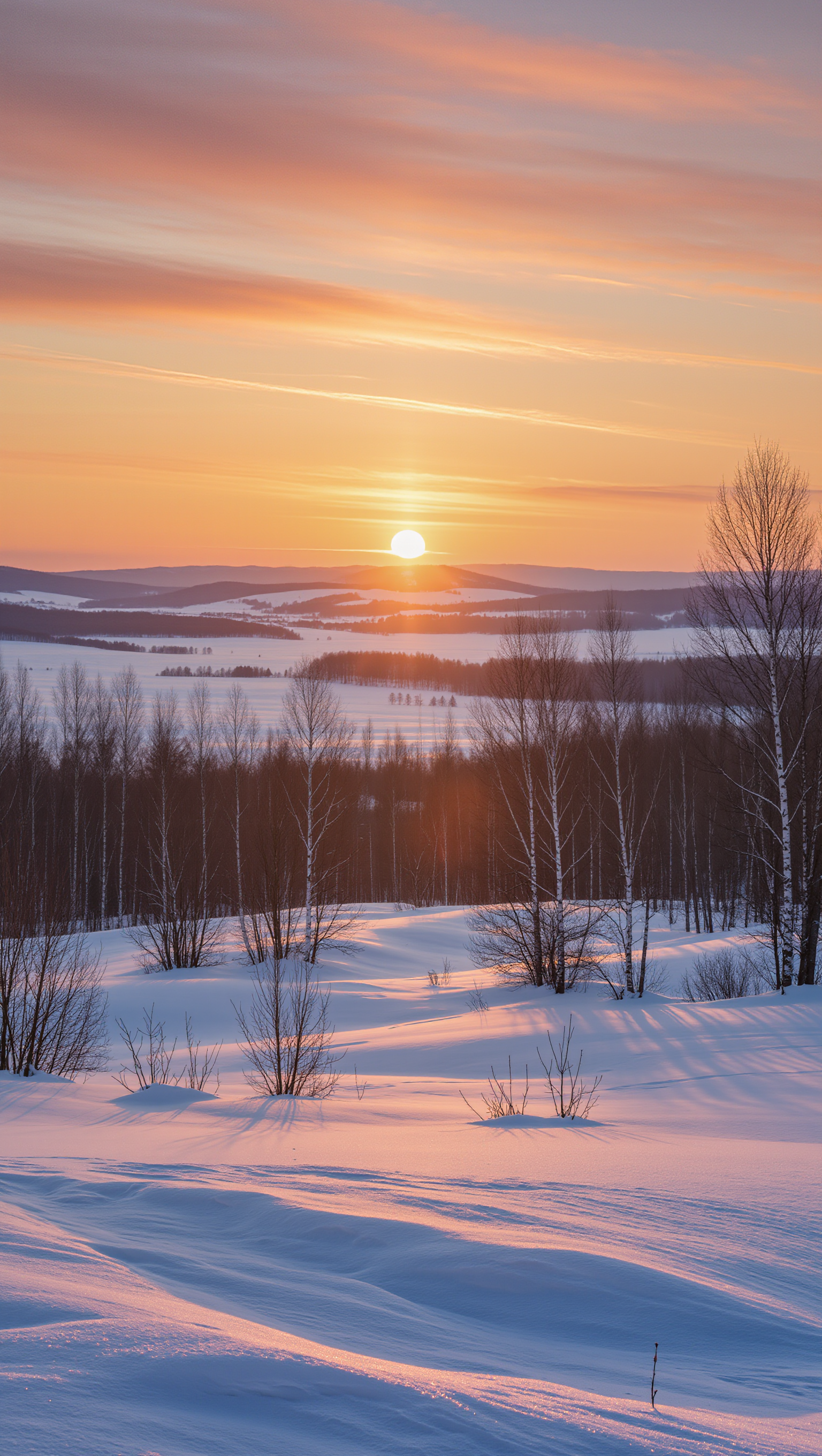 Setting Sun Beautiful Sunset Scenery | AI Image