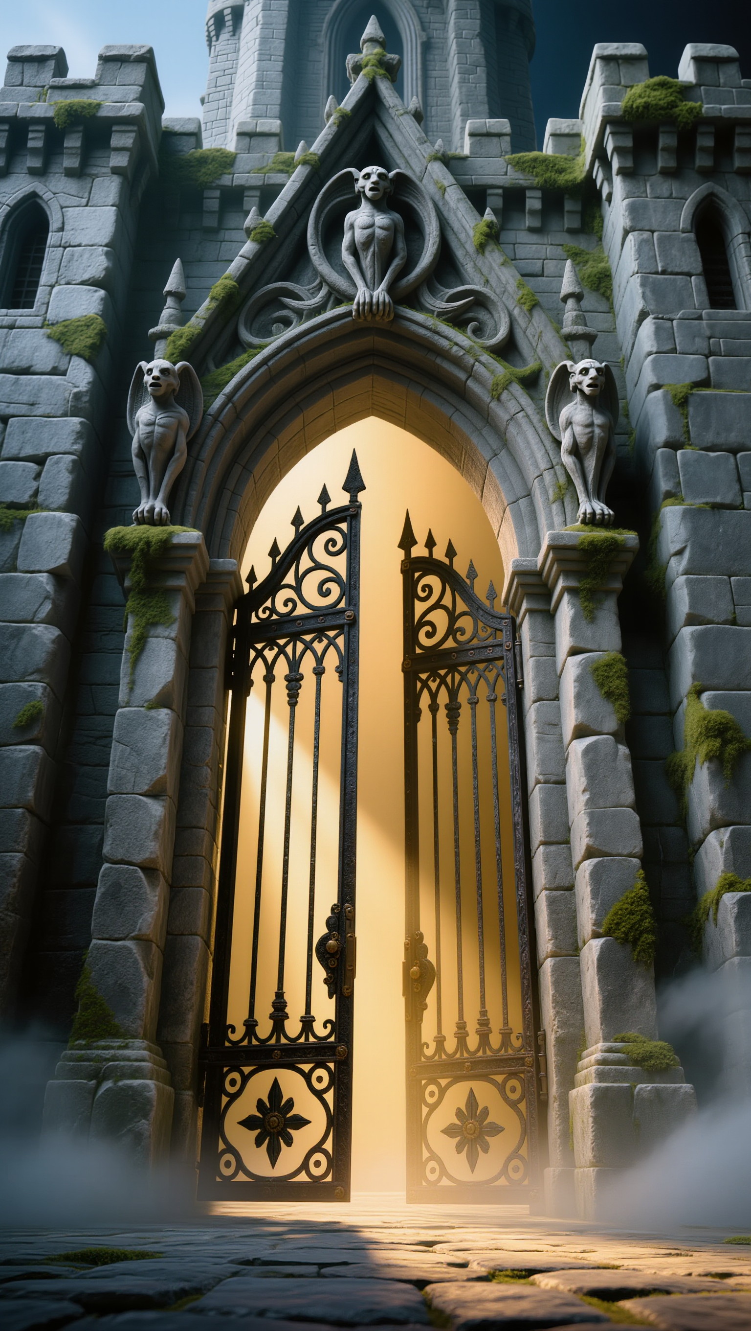 Hogwarts Castle Gates Opening Cinematic 3d Animation Dramatic Lighting ...