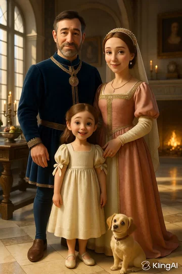 Renaissance Family Portrait Realistic 3d Ai Art Pixar Style Cinematic ...