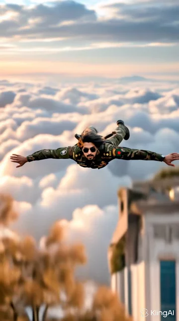 Soldier In Camouflage Uniform Holding Rifle And Sword In Urban Setting ...